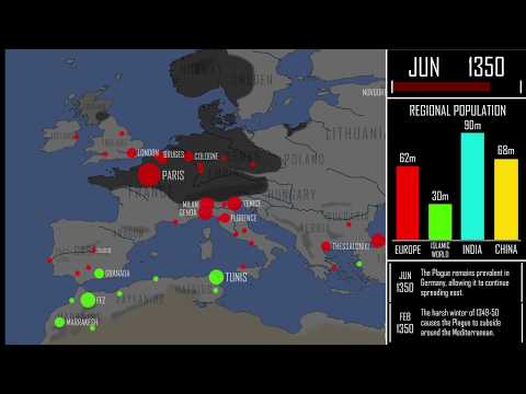 Map: The Spread of the Black Death from 1320 to 1353 AD - The Sounding Line