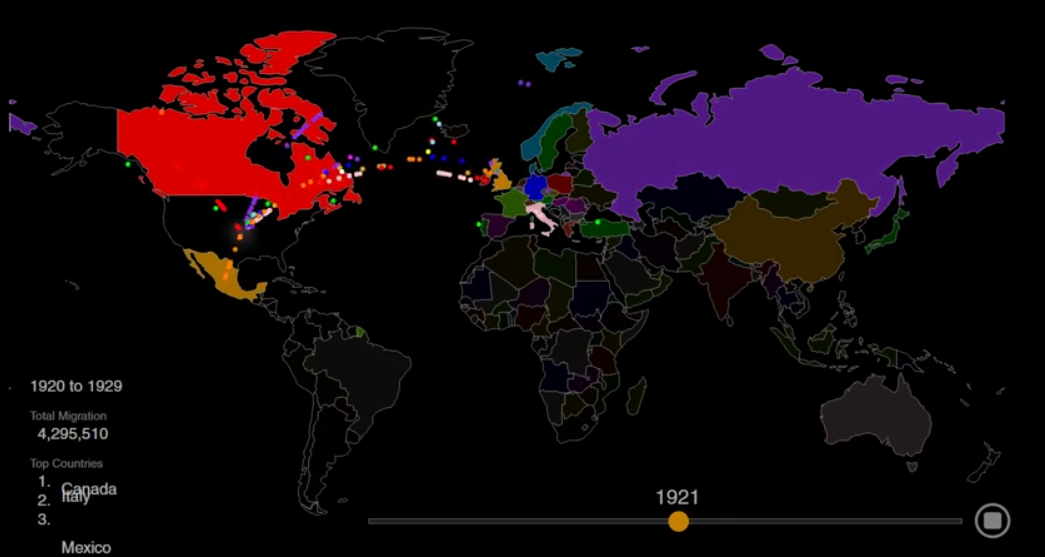 Map of the Day: Everyone Who Has Immigrated to the US Since 1820 - The Sounding Line
