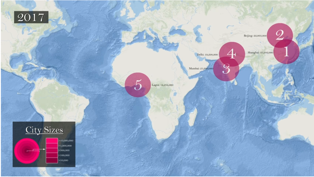 Map of the Day: the Five Largest Cities Throughout History - The Sounding Line