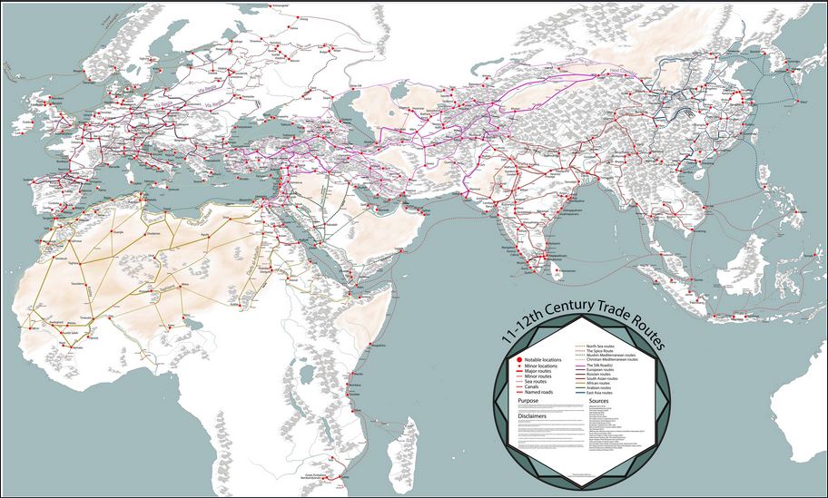 Map of the Day: Medieval Trade Routes - The Sounding Line
