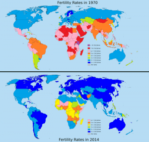 How Fertility Rates Have Declined with Rising Wealth Around the World ...