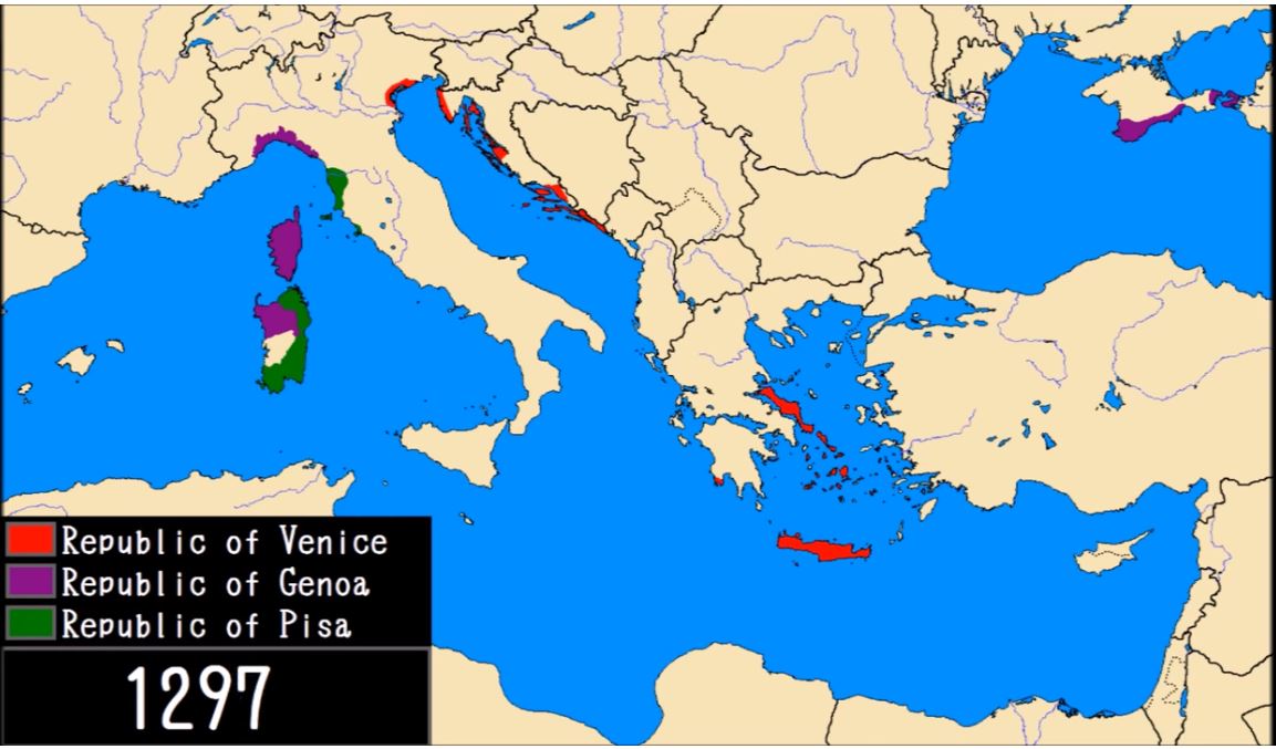 Map Of The Day The Rise And Fall Of The Italian Maritime Republics Map Of The Day The Rise And Fall Of The Italian Maritime Republics