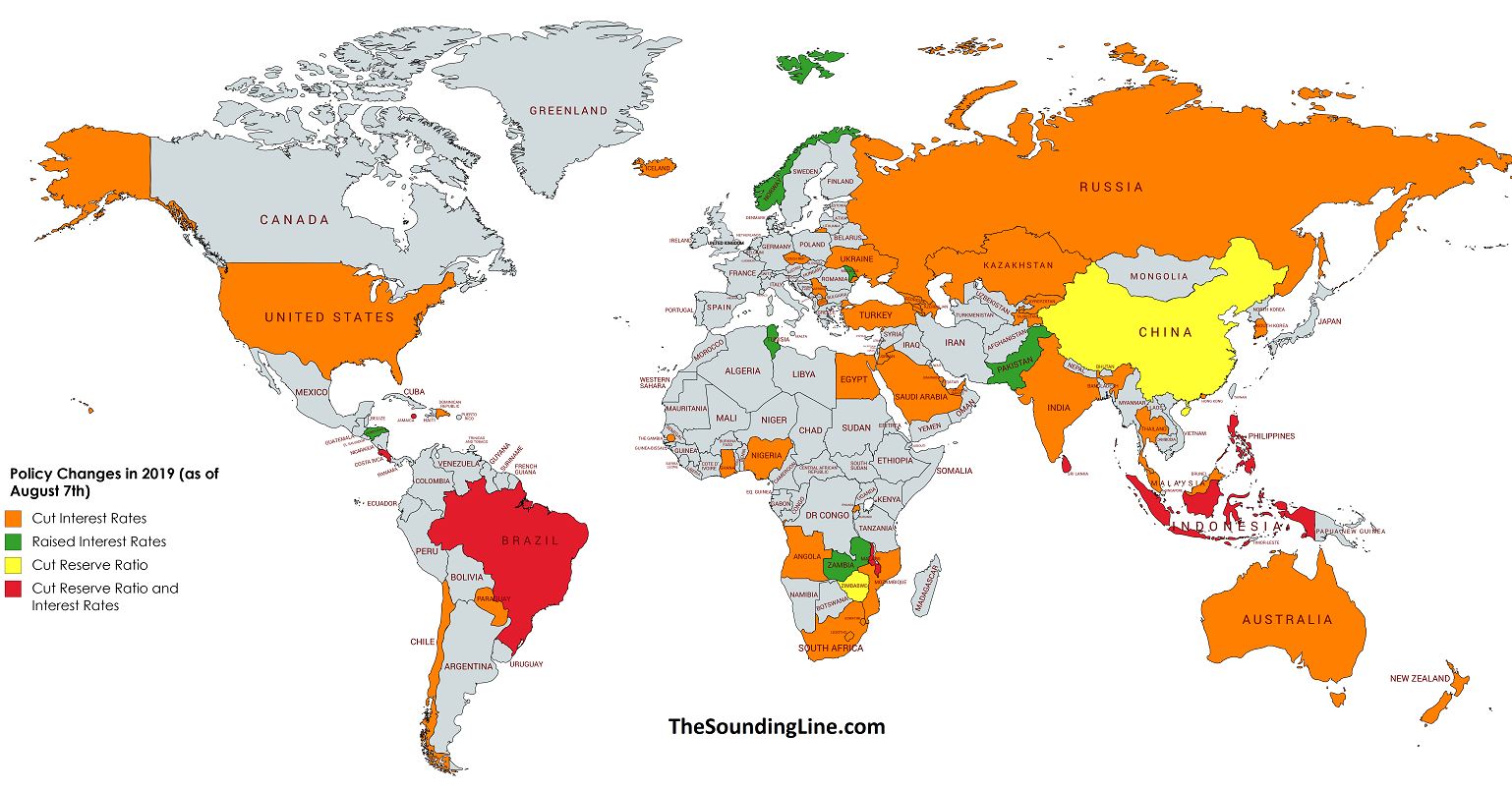 Map: The Global Easing Cycle Has Started - The Sounding Line