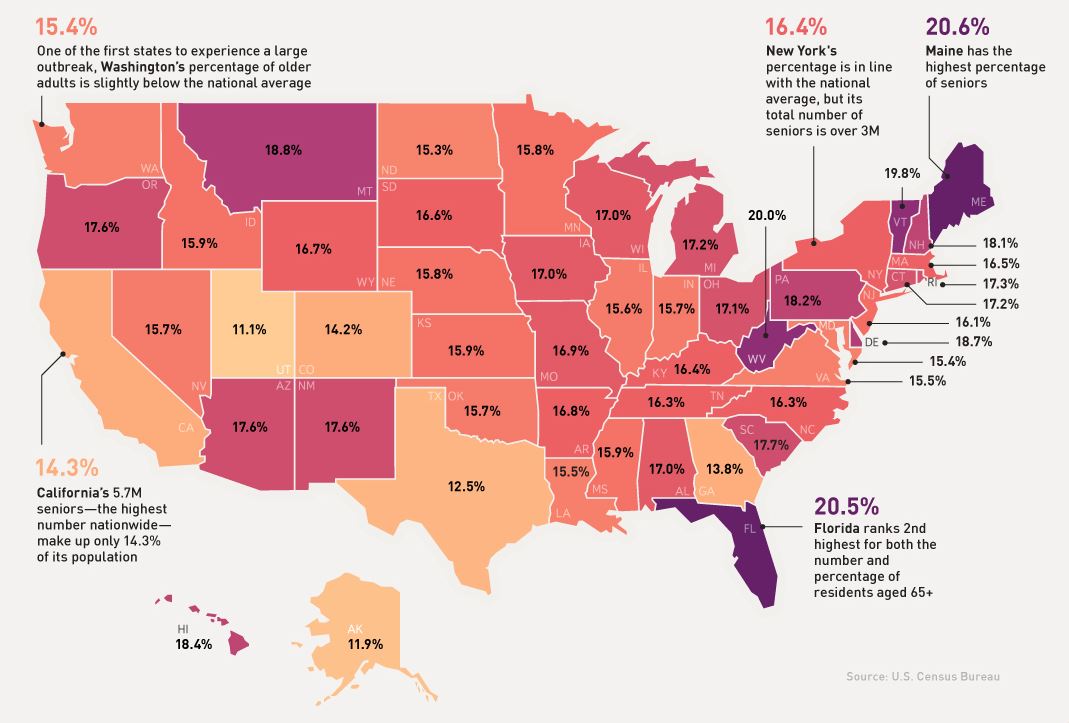 Map: The Geography of America’s Growing Senior Population - The ...