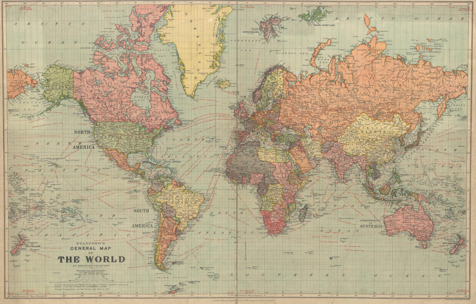 Map: The World in 1922 - The Sounding Line